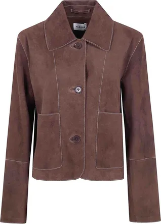 P.A.R.O.S.H. P. A.R. O.S. H. Blouson En Cuir - Marron