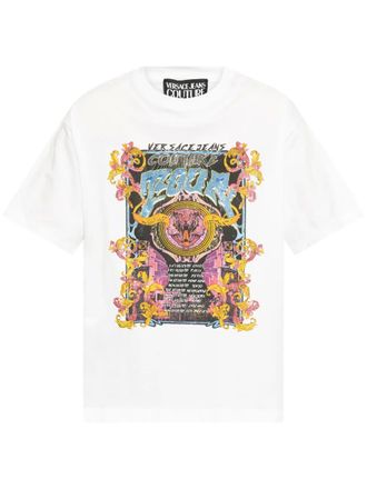 Versace Jeans Couture T-Shirt mit Print - Weiß