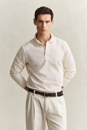 GANT Herren Gewaschener Heavy Rugger (XXXL) CREAM