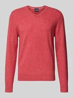 Christian Berg Strickpullover aus Wolle-Kaschmir-Mix mit V-Ausschnitt
