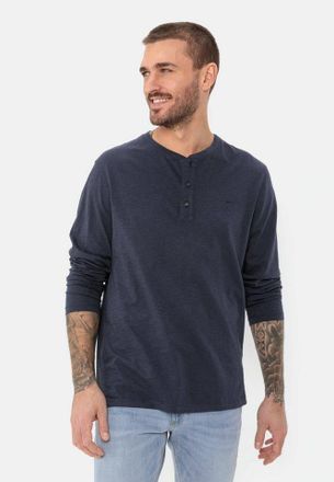 Camel Active Henleyshirt aus nachhaltigem Organic Cotton Langarm Henley