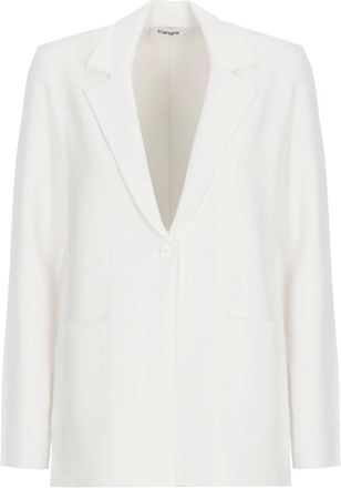 KANGRA Femme, Vestes, Blanc, Taille: 40 FR Blazer en Viscose et Cachemire
