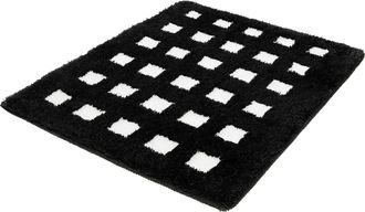 Kleine Wolke Badteppich Boxes Schwarz-Weiß 55 x 65 cm