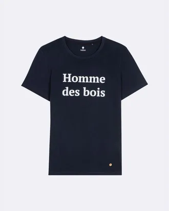 Faguo T-shirt bleu marine coton Homme des bois - ARCY