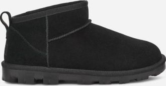 UGG Essential Ultra Mini Boot f&uuml;r Damen in Black, Gr&ouml;&szlig;e Wildleder