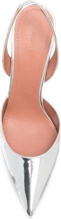 Amina Muaddi Holli Slingback Pump - Silver