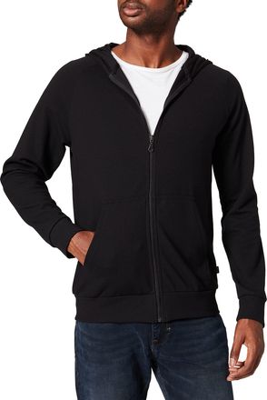 Trigema Herren 676906 Kapuzenjacke, schwarz, 3XL
