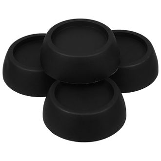 Lurrose TPR Gummi M&ouml;belgleiter 4 St&uuml;ck f&uuml;r Waschmaschine und K&uuml;hlschrank mit Rutschfesten Pads zur Erh&ouml;hung und Vibrationsd&auml;mpfung Hartholzb&ouml;den