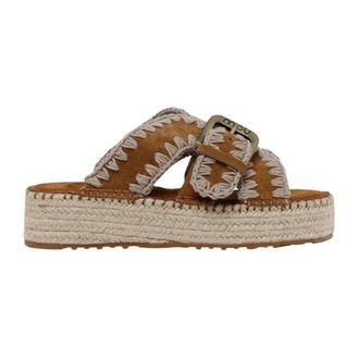 Mou Gewebte Plateau-Sandalen - - Shoes - Damen - Braun - 36 EU