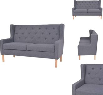 vidaXL Vidaxl - Sofa 2-Sitzer Stoff Grau - Couch - 2-Sitzer Couch - Grau - Wohncouch - Sofabed