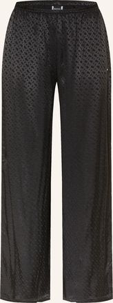 HUGO BOSS Schlafhose Monogram Aus Satin schwarz