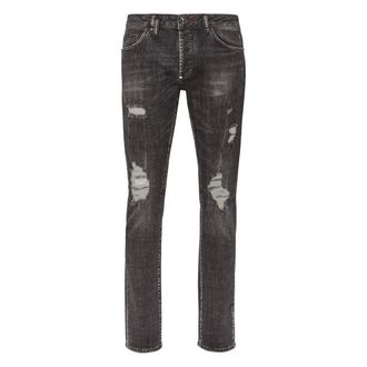 Philipp Plein Homme, Jeans, Noir, Taille: W30 Super Straight Cut Pantalons Love