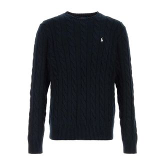 Polo Ralph Lauren Cable Knit Sweater - - Knitwear - Herren - Blau - XL
