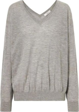 Frame Denim Le pull en V en cachemire - Femme - Pulls - Gris - Taille: 40 FR