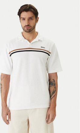 HUGO BOSS Poloshirt Iconic 50561186 Wei&szlig; Regular Fit