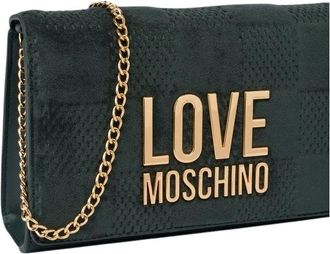 Love Moschino Femme, Sacs, Vert, Taille: ONE Size Sac bandouli&egrave;re en tissu doux