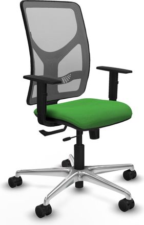 Piqueras y Crespo Computerstuhl mit 1D-Armlehnen, h&ouml;henverstellbare Lendenwirbelst&uuml;tze, ausgestattet mit Syncro/Traslack und Schneideschaum, mit Rollen 65 mm, Nylon, Gr