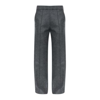 Jil Sander Wollhose mit Nahtdetail an den Beinen - - Trousers - Damen - Grau - L