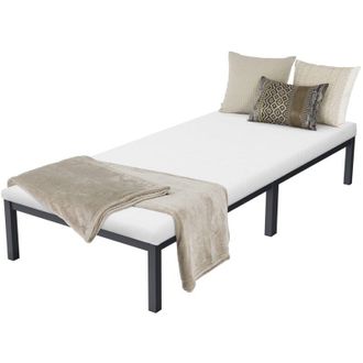 ML Design Metallbett 90x200 cm auf Stahlrahmen mit Matratze H:10cm, Lattenrost, Anthrazit, Bettgestell aus Metall, robust, Bett f&uuml;r Schlafzimmer der Kinder