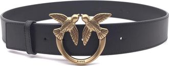 Pinko Pinko, Femme, Accessoires, Noir, Taille: XS Love Birds Diamond Cut Belt