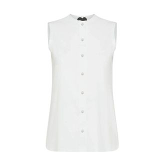 Roberto Ricci Design Rrd, Femme, Tops, Blanc, Taille: 36 FR Chemise Oxford sans manches