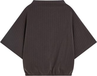 Summum &Auml;rmelloses Top Pinstripe Scuba - - Tops - Damen - Braun - L