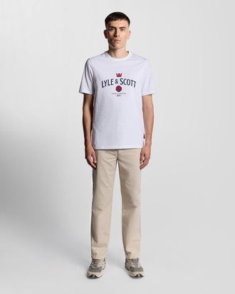 Lyle & Scott Jogginghose mit Kordelzug in schmaler Passform - Sand