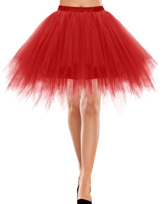 Bbonlinedress Damen und M&auml;dchen Petticoat 50er Jahre Retro Tutu Cosplay Rock Kinder petticoatRetro Tutu Ballet T&uuml;llrock Crinoline Karneval kost&uuml;me Cosplay Rock Rock