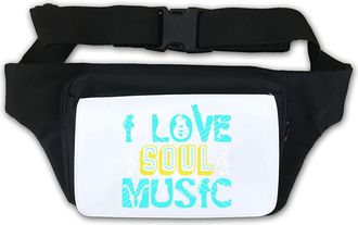 Generic I Love Soul Music Hüfttasche Bauchtasche weiß