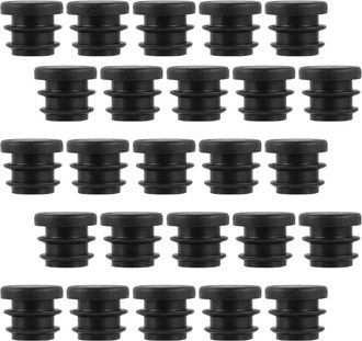 Valiclud 50 St&uuml;ck Runde Rohrstopfen Kunststoff Endkappen f&uuml;r M&ouml;belbeine Ger&auml;uschd&auml;mpfend Kratzfest Tubing Plugs Geeignet f&uuml;r Stuhl Tischbeine M&ouml;bel Boden Schut