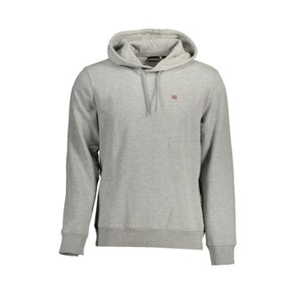 Napapijri Grauer Baumwollhoodie f&uuml;r Herren - - Sweatshirts & Hoodies - Herren - Grau - XL