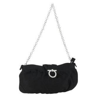 Ferragamo Pre-owned Satin Schultertasche - - Pre-owned - Damen - Schwarzk - ONE SIZE