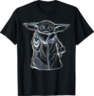 Star Wars The Mandalorian The Child Neon Sketch T-Shirt