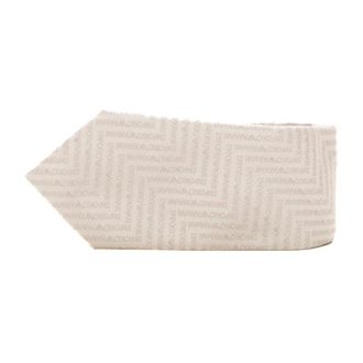 Emporio Armani Logo Seidenkrawatte Zunge - - Accessories - Herren - Beige - ONE SIZE