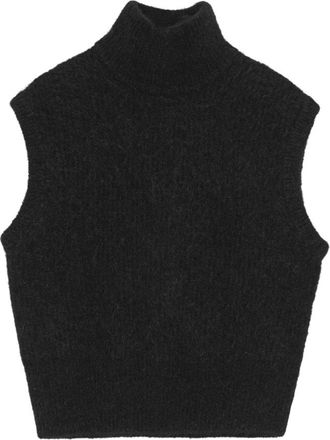 Remain Femme, Pulls, Noir, Taille: 38 FR Gilet &agrave; col rond