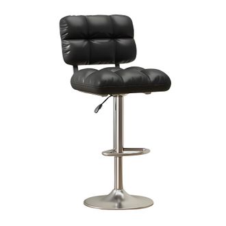 Generic Verstellbarer, Drehbarer Barhocker In Tresenh&ouml;he, Modernes Quadratisches Design Aus Pu-Leder mit R&uuml;ckenlehne f&uuml;r K&uuml;cheninsel und Esszimmer