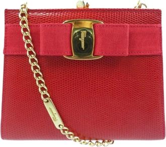 Ferragamo Sac port&eacute; &eacute;paule Pre-owned - Femme - Pre-owned - Rouge - Taille: ONE Size