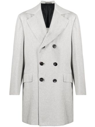 Kiton manteau &agrave; boutonni&egrave;re crois&eacute;e - Gris