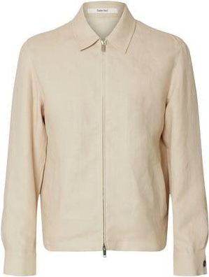 Selected Veste unie &agrave; col classique en lin