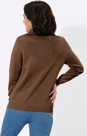 Witt Strickjacke Troyer-Pullover Langarm Jersey, Zopfmuster