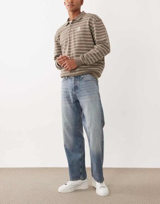 Jack & Jones Eddie - Jean ample - Bleu d&eacute;lav&eacute;