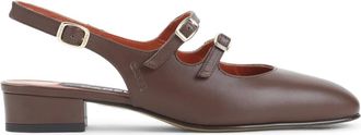 Carel Femme, Chaussures, Brun, Taille: 39 EU Peche Escarpins Sling Back en Cuir de Veau