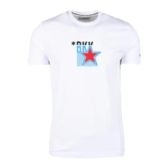 Dirk Bikkembergs Homme, Tops, Blanc, Taille: S T-shirt coton &eacute;lasthanne