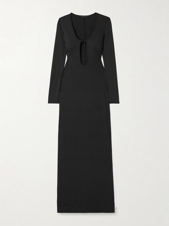 Kiki De Montparnasse Echauffe Robe Aus Stretch-jersey Mit Cut-out - Schwarz
