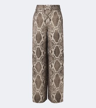 Joseph Pantalon ample Rita &agrave; imprim&eacute; serpent
