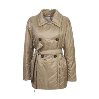 Max Mara Femme, Manteaux, Brun, Taille: 38 FR Trench Court Double-Breasted Cameluxe