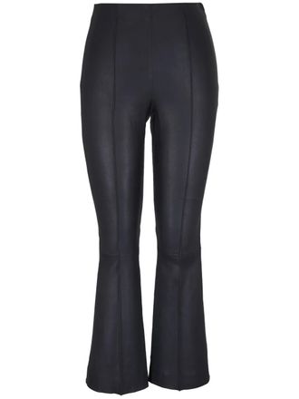 Vince Cropped-Hose aus Leder - Schwarz