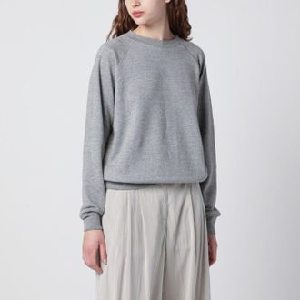 The Row Eulalia Sweatshirt in grau meliertem Kaschmir-Mix
