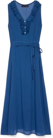 Fiorella Rubino Femme, Robes, Bleu, Taille: 40 FR Robe Fluide &agrave; Volants