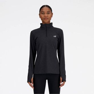 New Balance Damen Laufshirt SPORT ESSENTIALS SPACE DYE QUARTER ZIP W